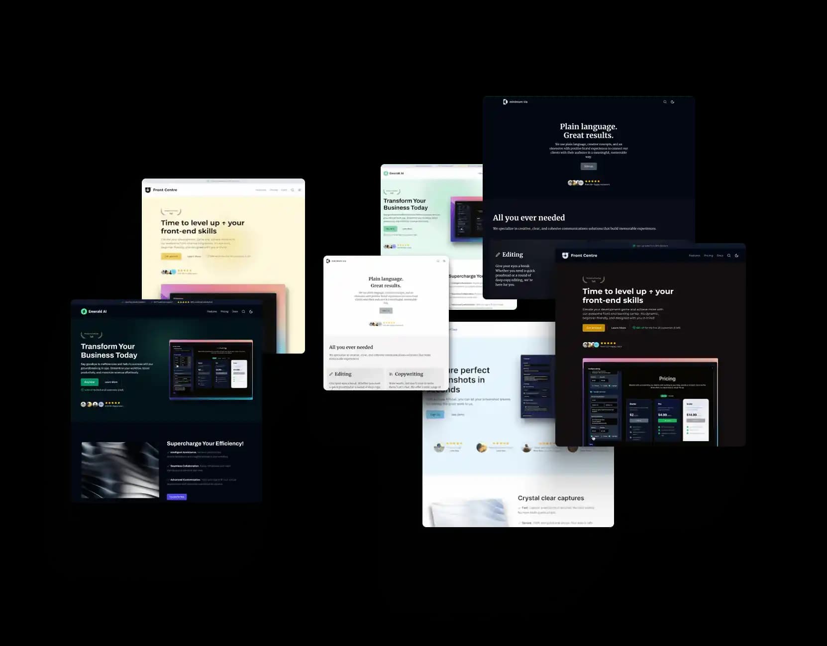 Landing page components & templates that you can copy & paste